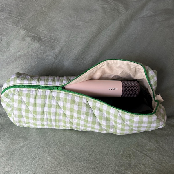 Custom Quilted Hair Tool Bag – Travel-friendly Storage for Curling ...
