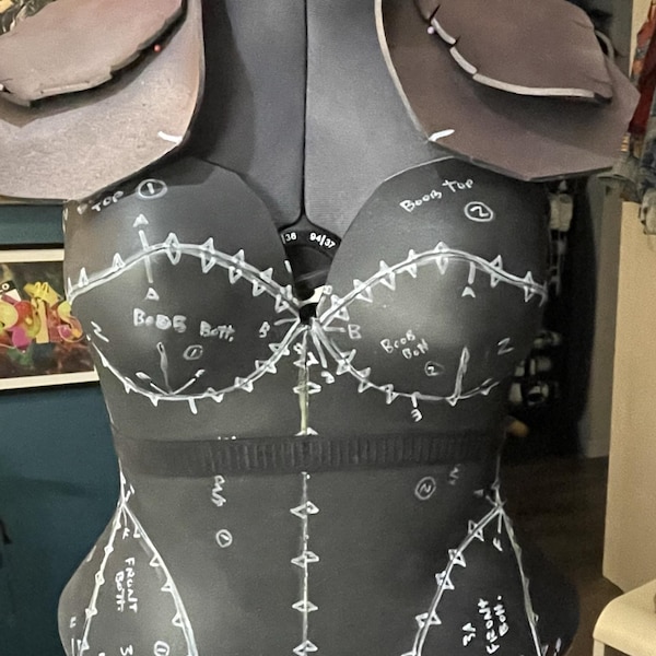 EVA Faux Corset Bustier PATTERN for Foam Crafting, Cosplay, Display - Etsy