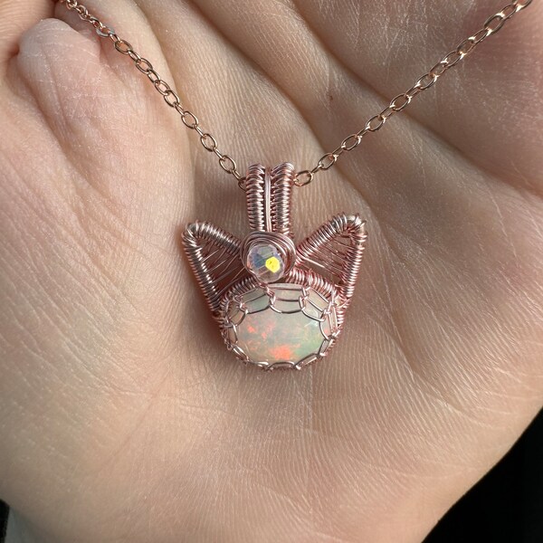 Wire Wrap Cat Ring Freshwater Pearl Kitty Ring, Gift for Cat Lovers ...