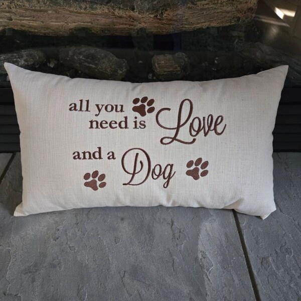 Personalized Fully Handmade in USA Embroidered Lumbar Pillow, Custom ...