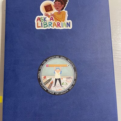 Cute Holographic Librarian Vinyl Sticker WATERPROOF and WEATHERPROOF ...