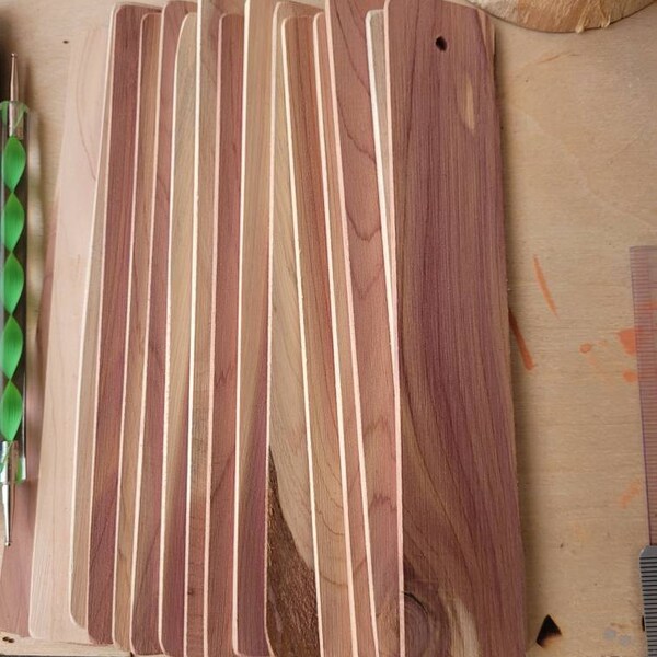 One Dozen Premium Cedar Bookmark Blanks 5-1/2 X 1-1/8 X .065.080 Thick ...