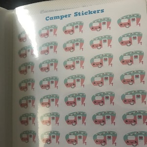 40 Cute Camper/campervan/caravan/camping Planner Stickers - Etsy
