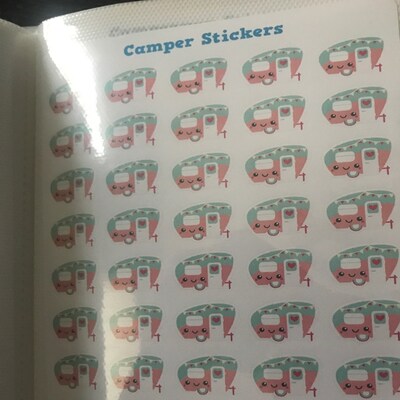 40 Cute Camper/campervan/caravan/camping Planner Stickers - Etsy