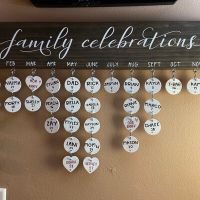 Family Celebrations Board - Etsy
