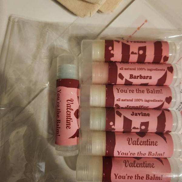 Valentine Lip Balm, Valentine You're the Balm Party Favors, Valentine ...