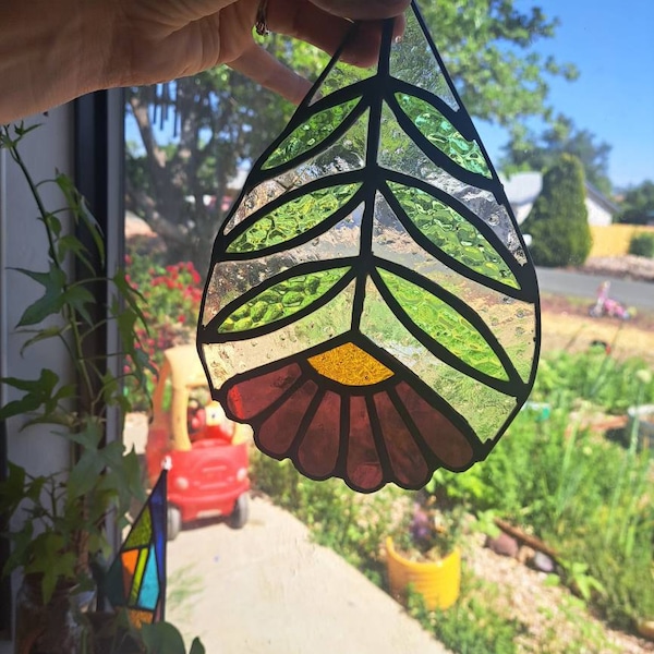 Wildflower Stained Glass Pattern, Beginner Stained Glass Patterns, PDF ...