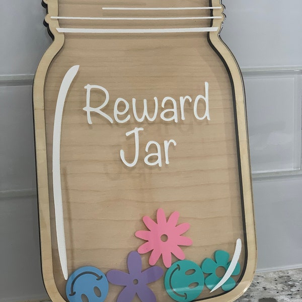 Reward Jar Svg, Glowforge Cut File, Reward Jar Laser Cut File ...