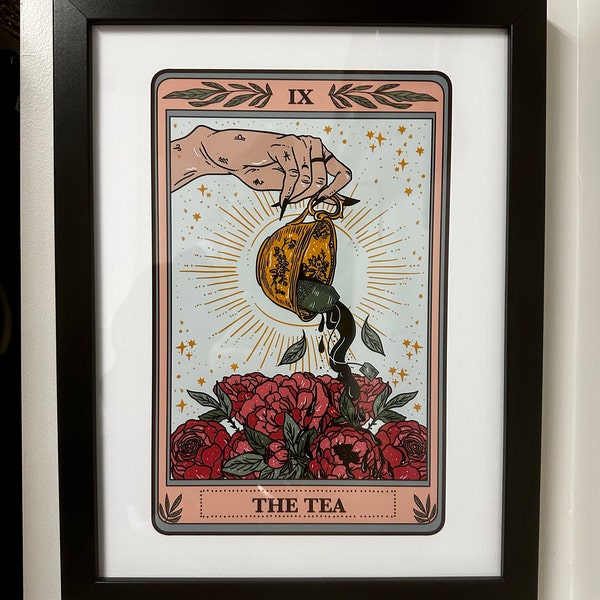 The Tea Tarot Framed Print, the Tea Tarot Card Poster, the Tea Tarot Card Print, the Tea Art ...