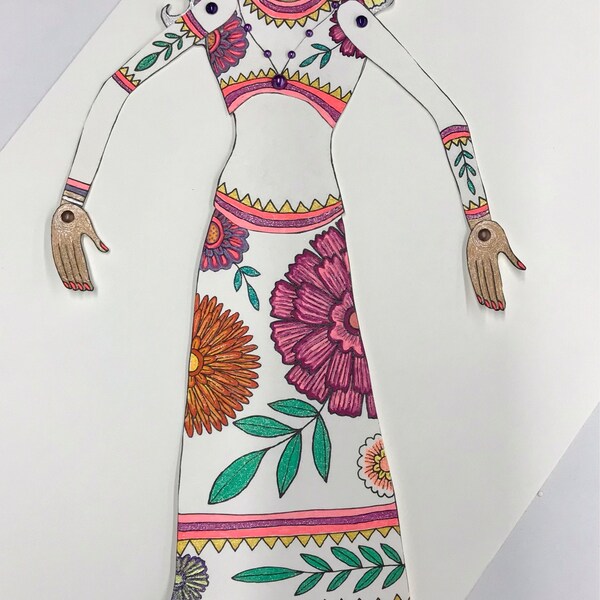 Printable Paper-doll Kia Full Color - Etsy