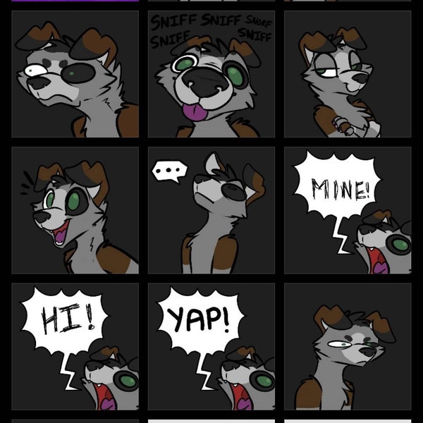 Character OC Digital Art Cat Dog Hyena Base - Etsy