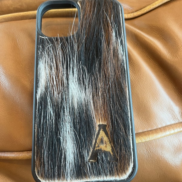 Cowhide Phone Case – Western Style Phone Cover With Real Cowhide ...