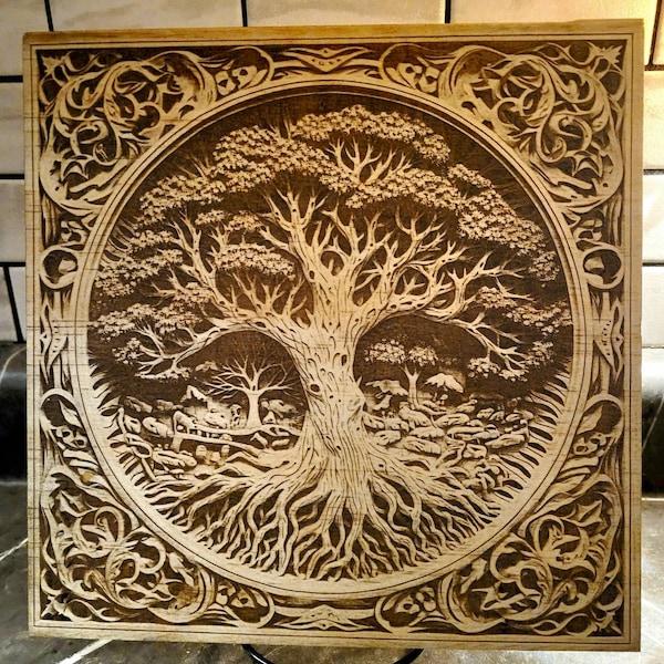 Laser Cut Tree of Life PNG: 3D Illusion Engraving File - Etsy