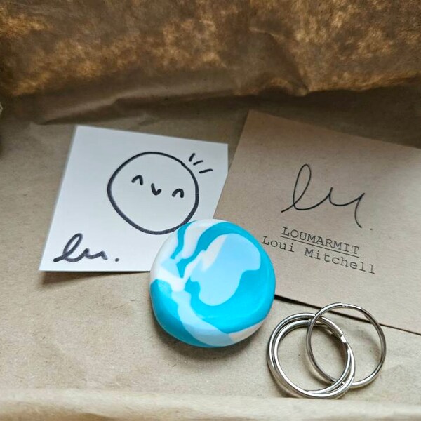 PRIDE COLOUR Polymer Clay Worry Stone/ Peace Pebble/fidget- Choose Your ...