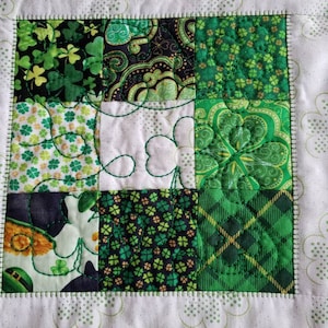 Shamrock Quilt Block Machine Embroidery Design. Shamrock Quilt Block ...