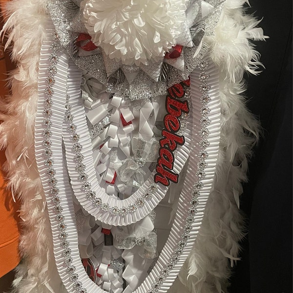 Homecoming Mum Pink and Maroon Medium Length - Etsy