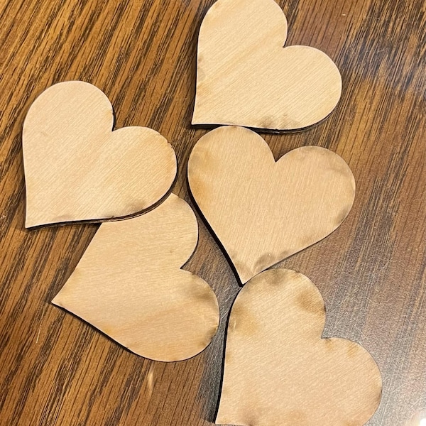 Engraved Wood Hearts, Personalized Hearts for Family Tree, Wedding ...
