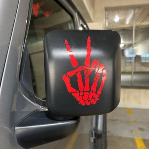 Skeleton Peace Sign Vinyl Decal, Peace Sign Sticker, Peace Sign Decal ...