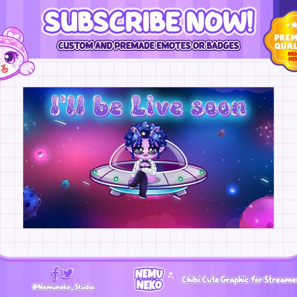 Custom Animated Chibi Cute Stream Screen for Your Twitch/youtube or ...