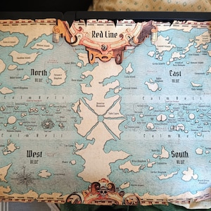 Anime One Piece World Map, Canvas Map, World Map, Canvas Scroll ...