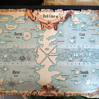 Anime One Piece World Map, Canvas Map, World Map, Canvas Scroll ...