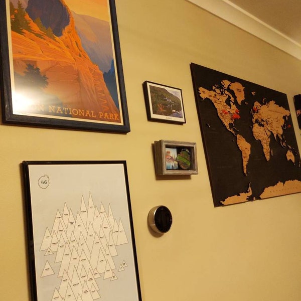 Adirondack High Peaks Sticker Map | High Peaks Checklist | ADK 46ers ...