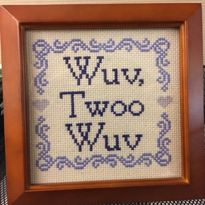 DIY Wuv Twoo Wuv .pdf Original Cross Stitch Pattern - Etsy