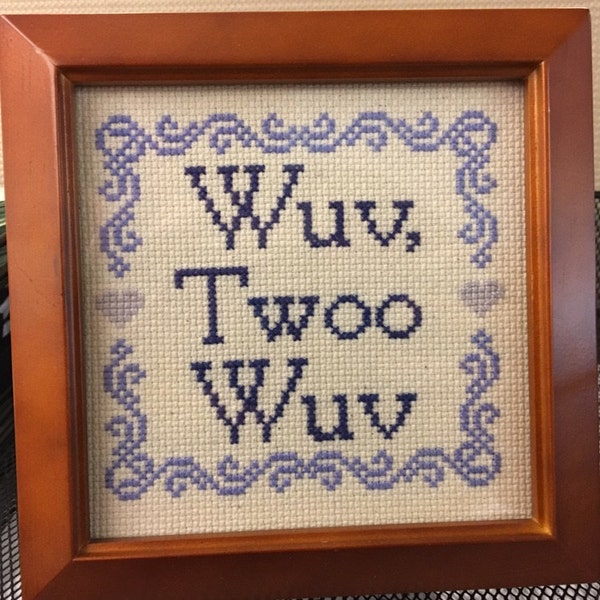 DIY Wuv Twoo Wuv - .pdf Original Cross Stitch Pattern - Instant ...