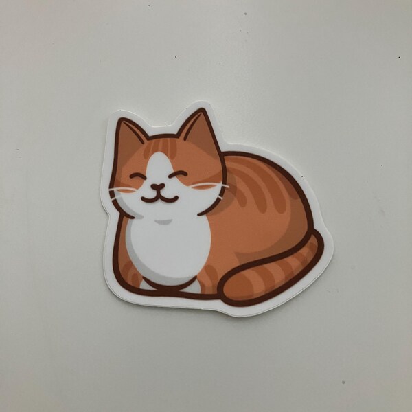 Siamese Cat Loaf Sticker; Waterproof Dishwasher Safe Matte Vinyl ...