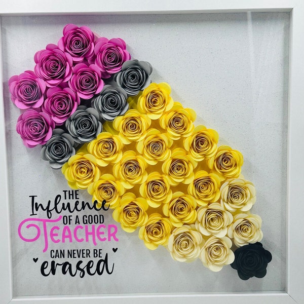 Teacher Shadow Box, Teacher Gifts, Teacher Appreciation Gifts, Pencil ...