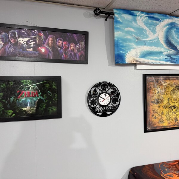 Magic the Gathering Vinyl Record Wall Clock 12 Inch Popular Card Game ...