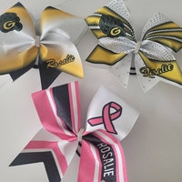 Breast Cancer Awareness Cheer Bows Team Cheer Bows Awareness Cheer Bows ...