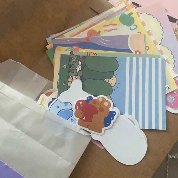 40 Item Stationery Grab Bag | Grab Bag | Sticker Grab Bag | Stationery ...