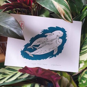 Leopard Lino Print Original Print Linocut Print Animal | Etsy