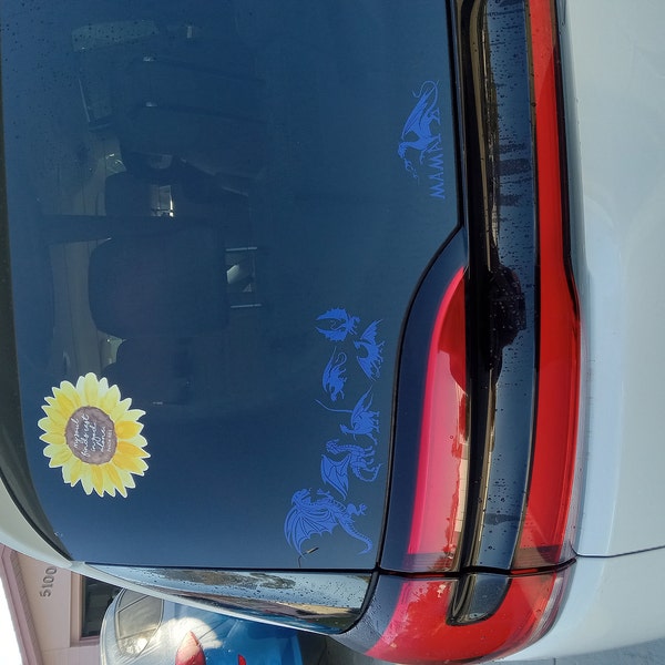 My Dragon Family Car Decal, Dragon Laptop Decal, Dragon Vinyl Decal ...
