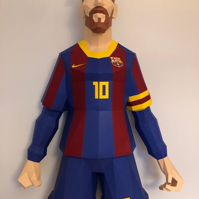 MESSI Papercraft , PDF Template, DIY 3d Model, FanArt, Paper Sculpture ...