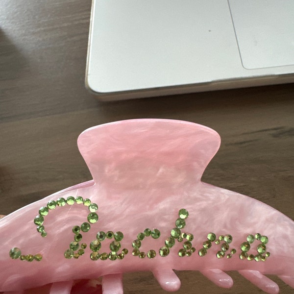 Custom Rhinestone Name Hair Claw Clips - Etsy