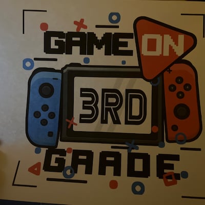 Game on 3rd Grade Png, Back to School Png for Gamers, First Day of ...