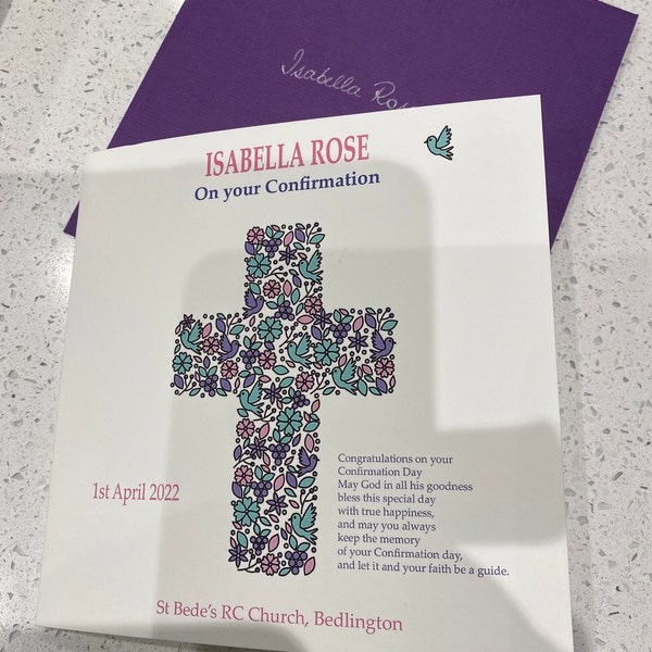 Personalised Confirmation Card - Girl's Confirmation Card ...