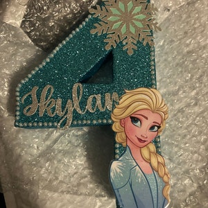 Frozen Elsa Number for Birthday Party - Etsy