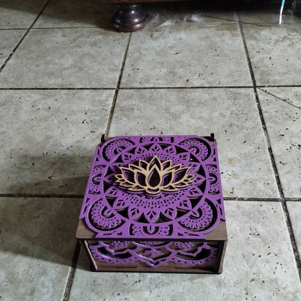 Mandala Box With Colored Mandala - Etsy