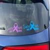 Personalized Survivor Car Decal, Cancer Ribbon Car Sticker With Year ...