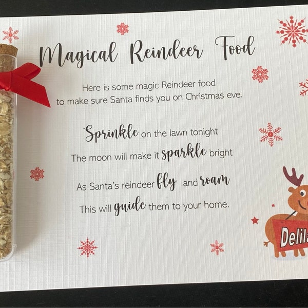Christmas Magic Reindeer Food, Santa’s Sleigh, Magical Reindeer Dust ...