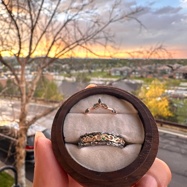 Unique Tree Band in Mixed Metals, Men's Branch Wedding Band, Silver and ...