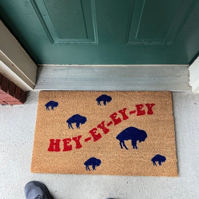 Buffalo Bills Hey Ey Ey Ey Doormat Buffalo Bills Welcome Mat Buffalo ...