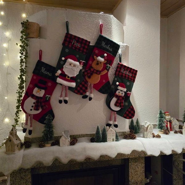 Personalized Christmas Stockings,name Embroidered Christmas Stockings ...
