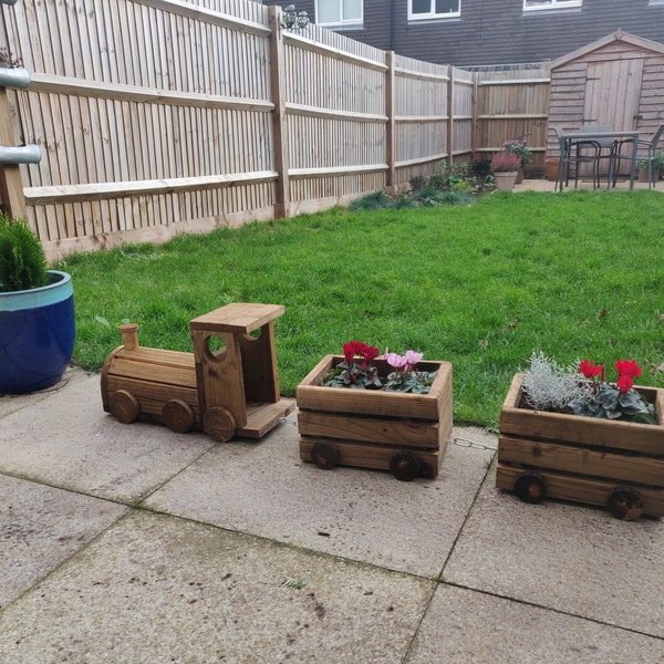 Handmade Wooden Rocking Bench Planter - Etsy