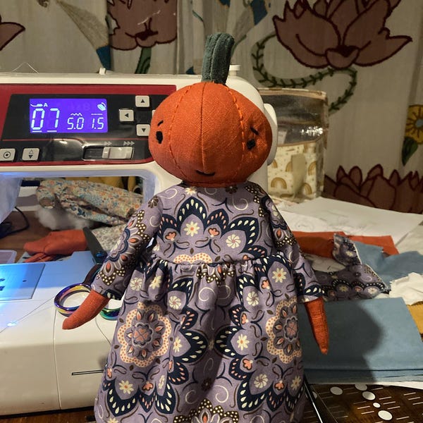 Pumpkin Boy in Overalls Sewing Pattern, Ghost Pattern, Funny Halloween ...