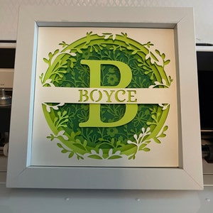 3D Split Monogram A-Z Shadow Box, Custom Name, Alphabet Family Name SVG ...