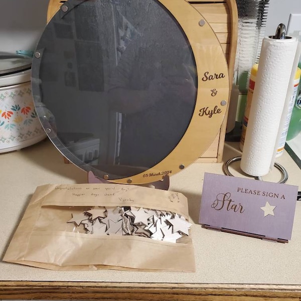 Moon Guest Book Alternative Celestial Wedding Guestbook Star Sign in ...